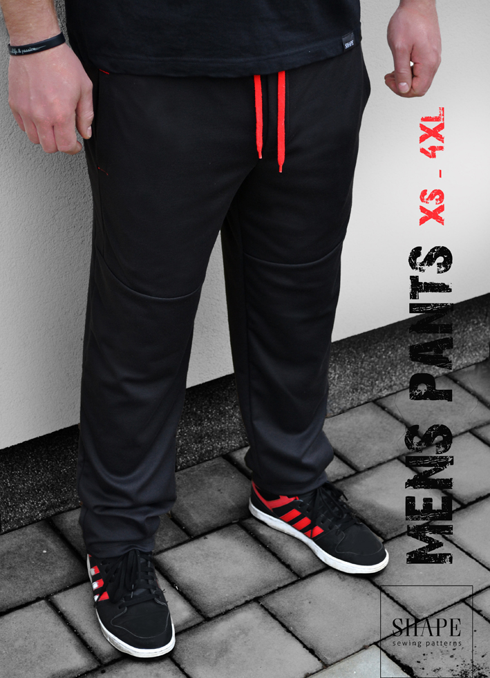 Návod na šití pánské tepláky MENS PANTS - SHAPE-patterns.cz